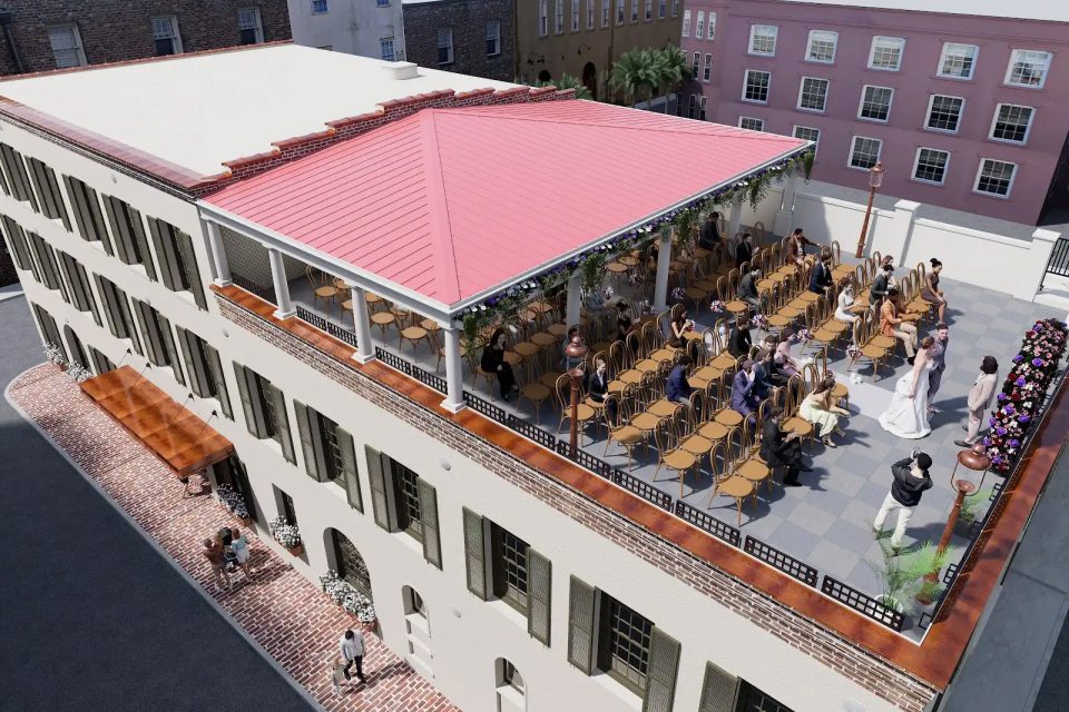Charleston Outdoor Wedding Venues | Rooftop at Le James